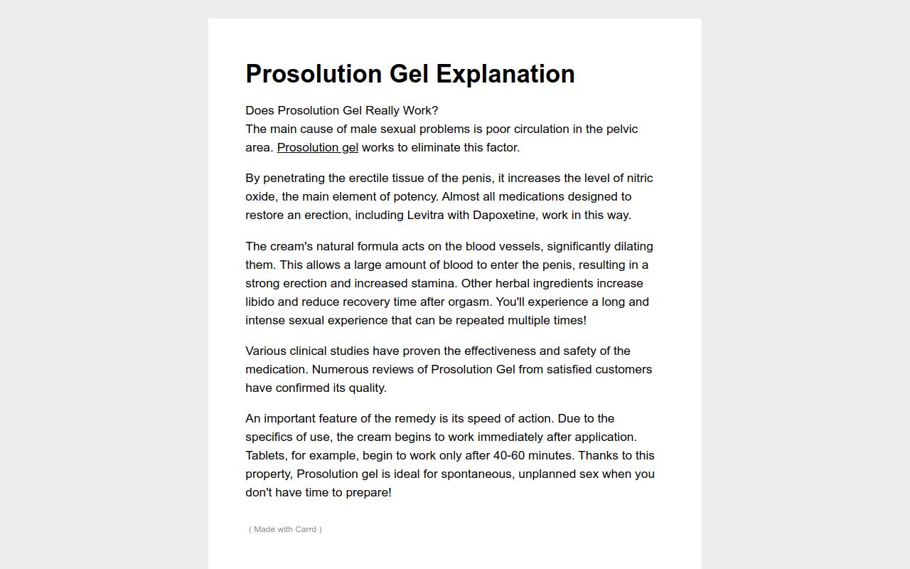 Prosolution Gel